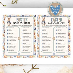 Would You Rather Game - Easter Games Printable - Kids Activity - Easter ...