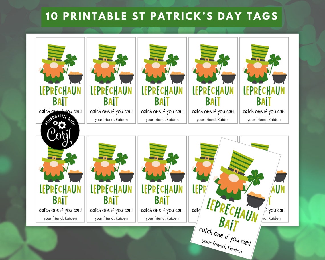 Leprechaun Bait - St Patricks Day Printable - Kids St Patricks Day ...