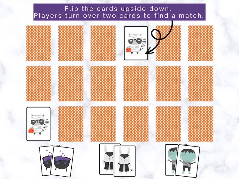 Memory Game for Kids - Halloween Printable - Kids Activity - Gift for ...