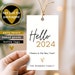 Hello 2024 Editable Gift Tags Printable Gift Tags Minimalist Happy New ...