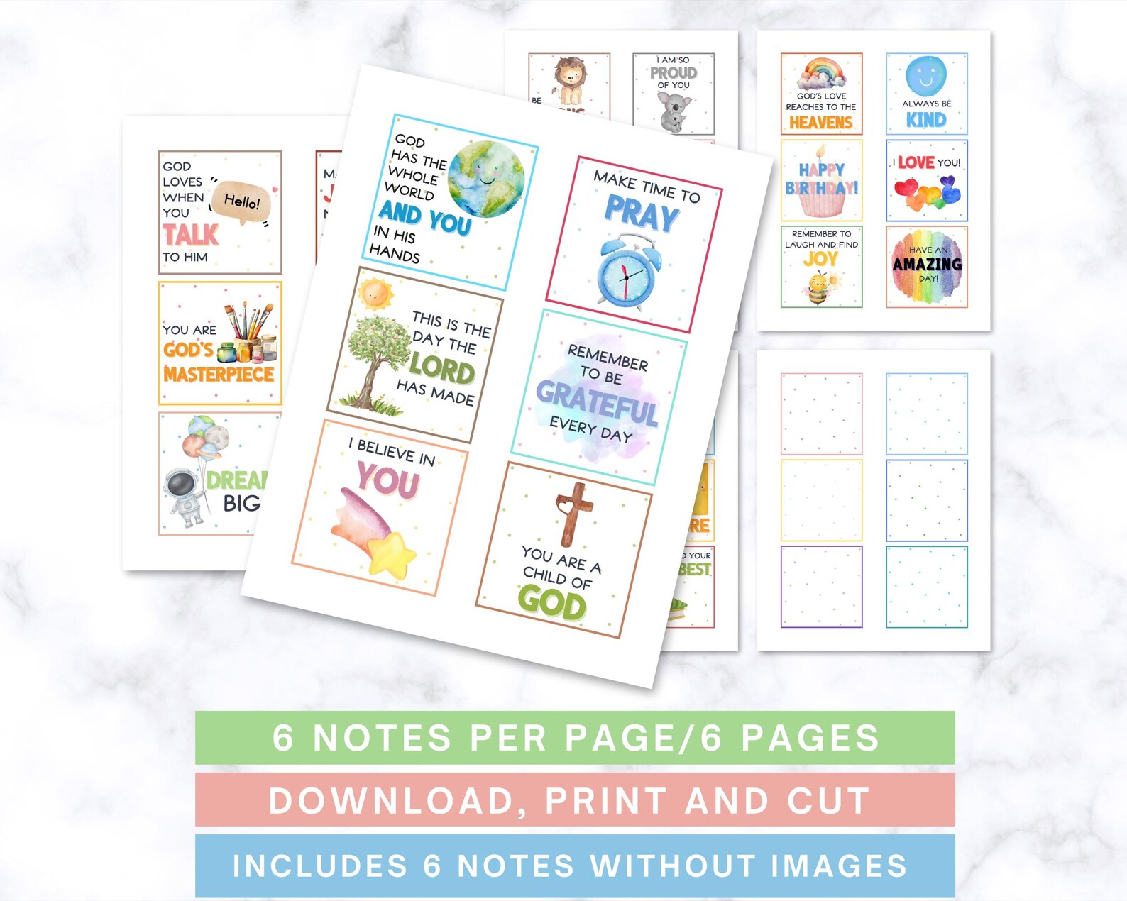 Christian Lunch Box Notes - Affirmation Cards - Back to School ...