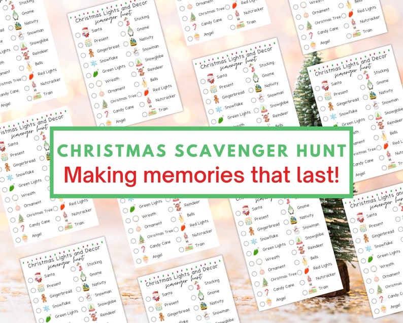 Christmas Scavenger Hunt Printable - Christmas Lights - Outdoor ...