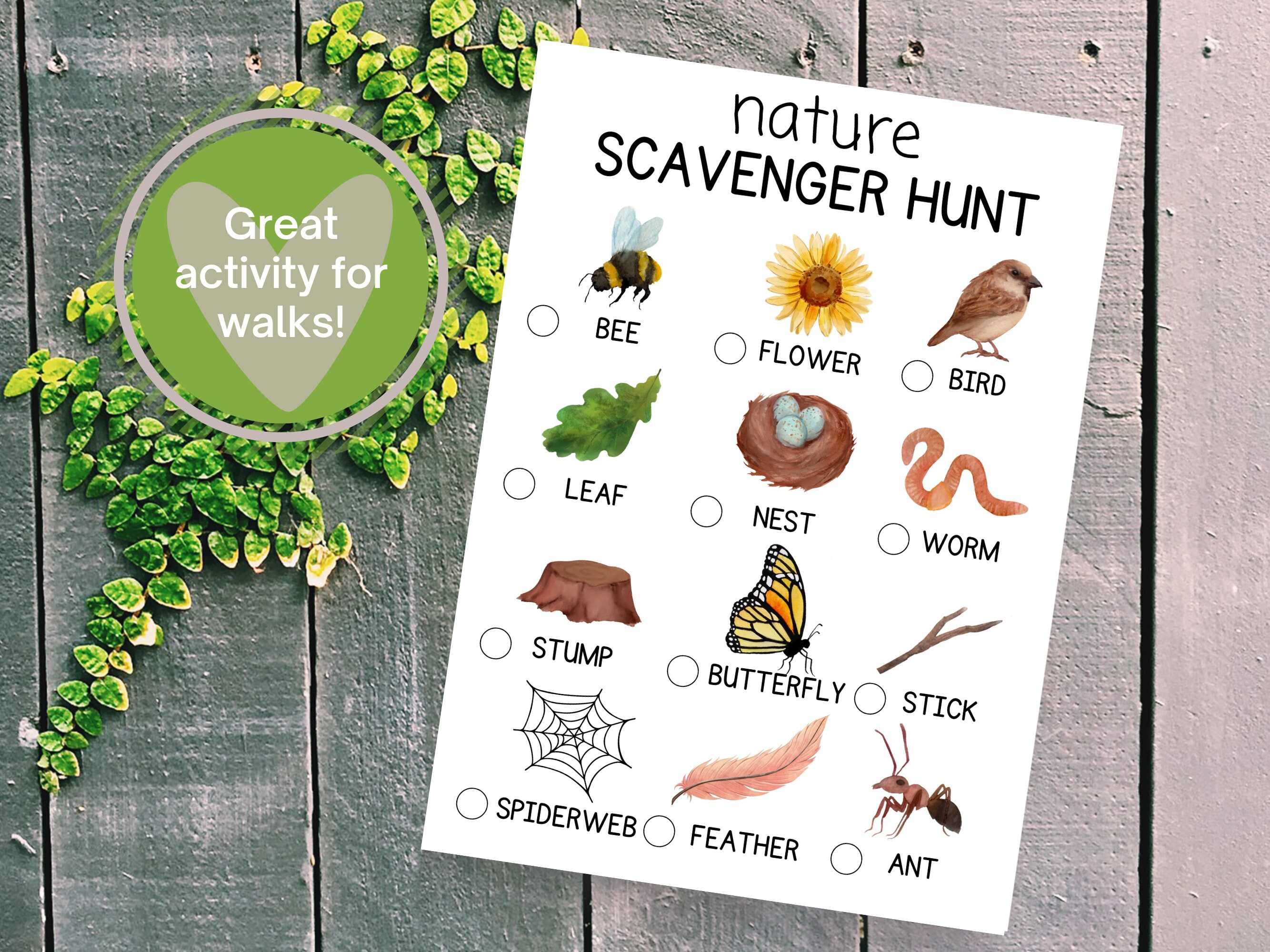 Nature Scavenger Hunt - Printable Games for Kids - Camping Game - Kids ...