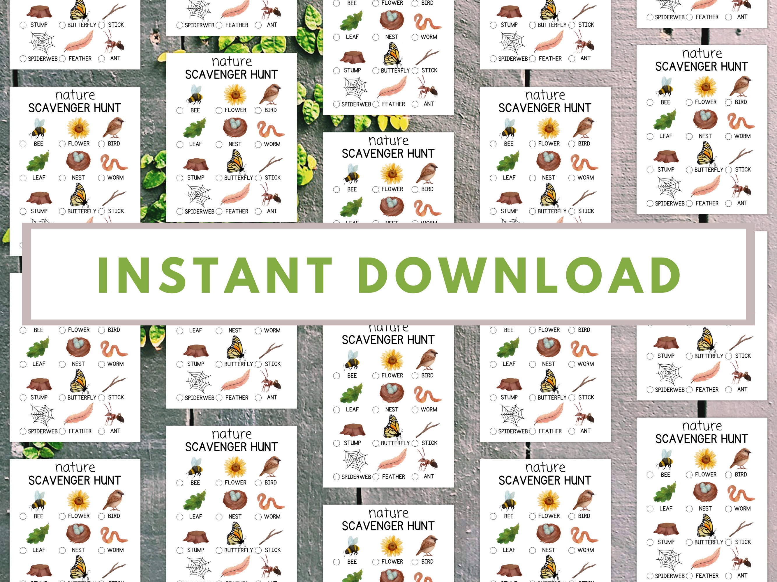 Nature Scavenger Hunt Printable Games for Kids Camping Game Kids ...