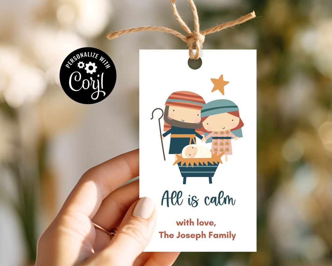 Christmas Gift Tags Printable - Nativity Scene - Christmas Printable ...