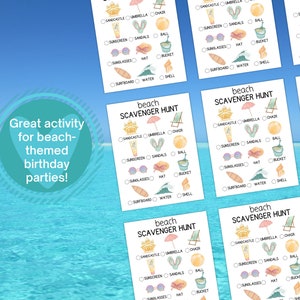 Beach Scavenger Hunt - Printable Games for Kids - Preschool Printables ...