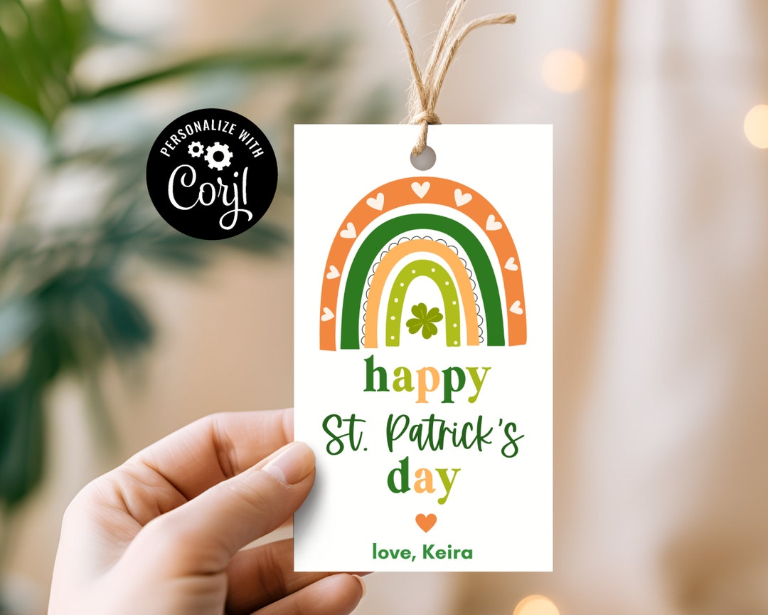 Rainbow Tags - St Patricks Day Printable - St Patricks Day Tags ...