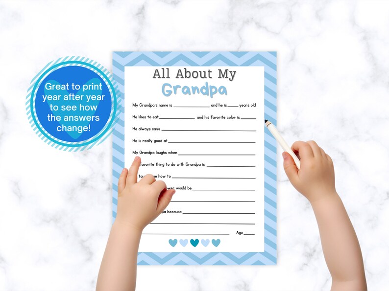 All About My Dad - Printable - Personalized Gifts - All About My ...