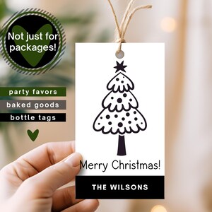 Christmas Tags Printable - Editable Gift Tag - Merry Christmas - Gifts ...
