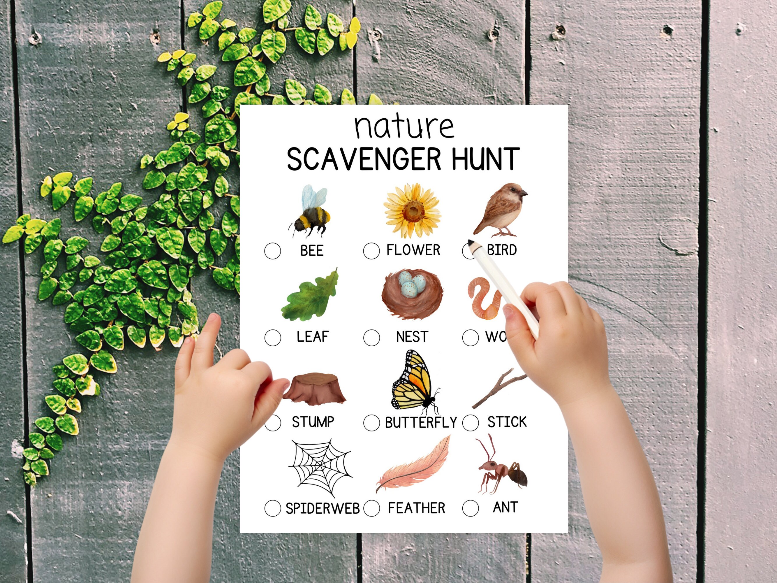 Nature Scavenger Hunt - Printable Games for Kids - Camping Game - Kids ...