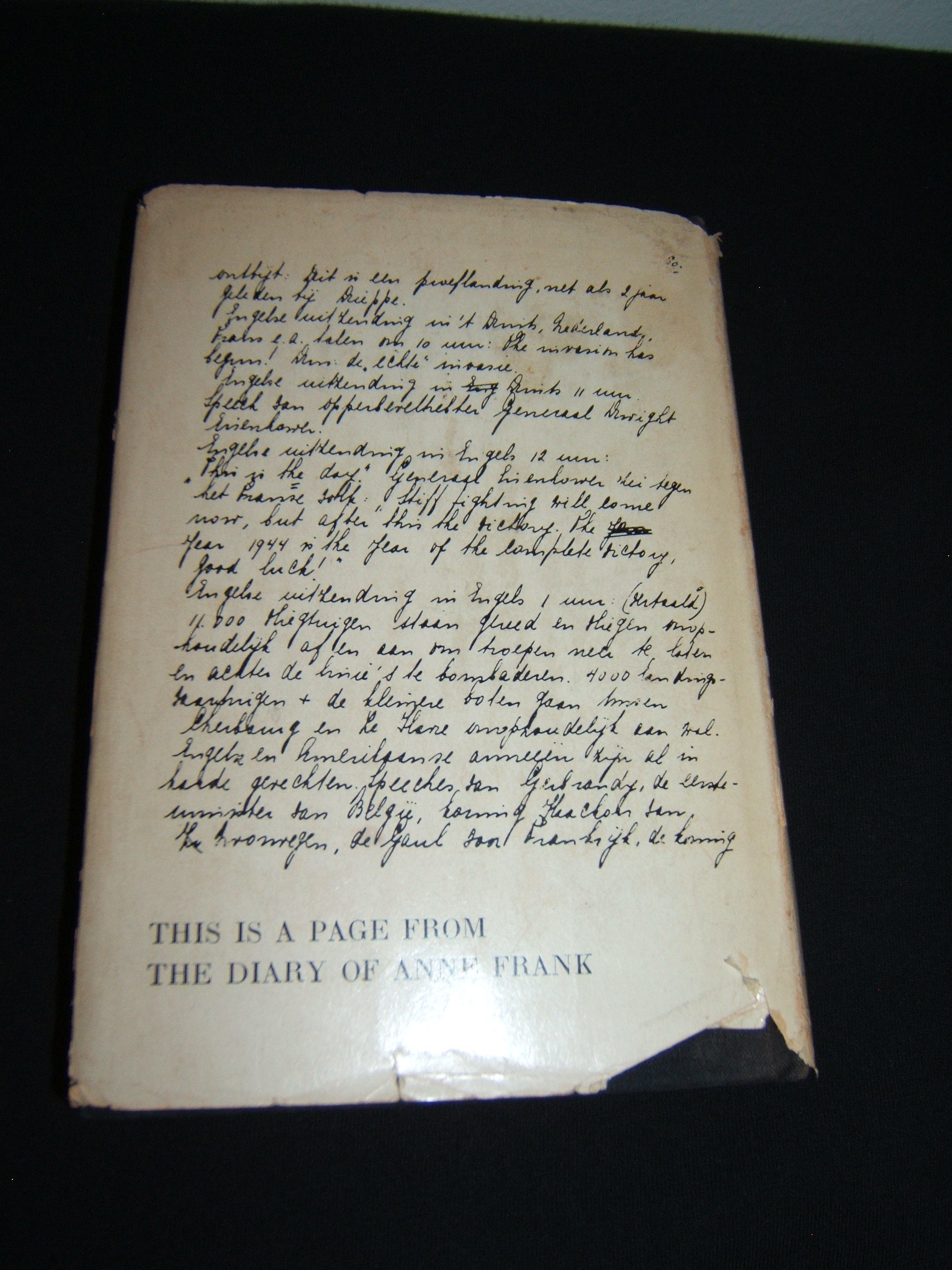 The Diary of a Young Girl Anne Frank 1952 US Edition Doubleday Eleanor ...