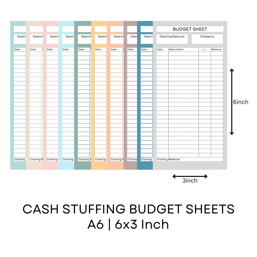 Printable Budget Sheets | Cash Stuffing | Budget and Cash Trackers ...