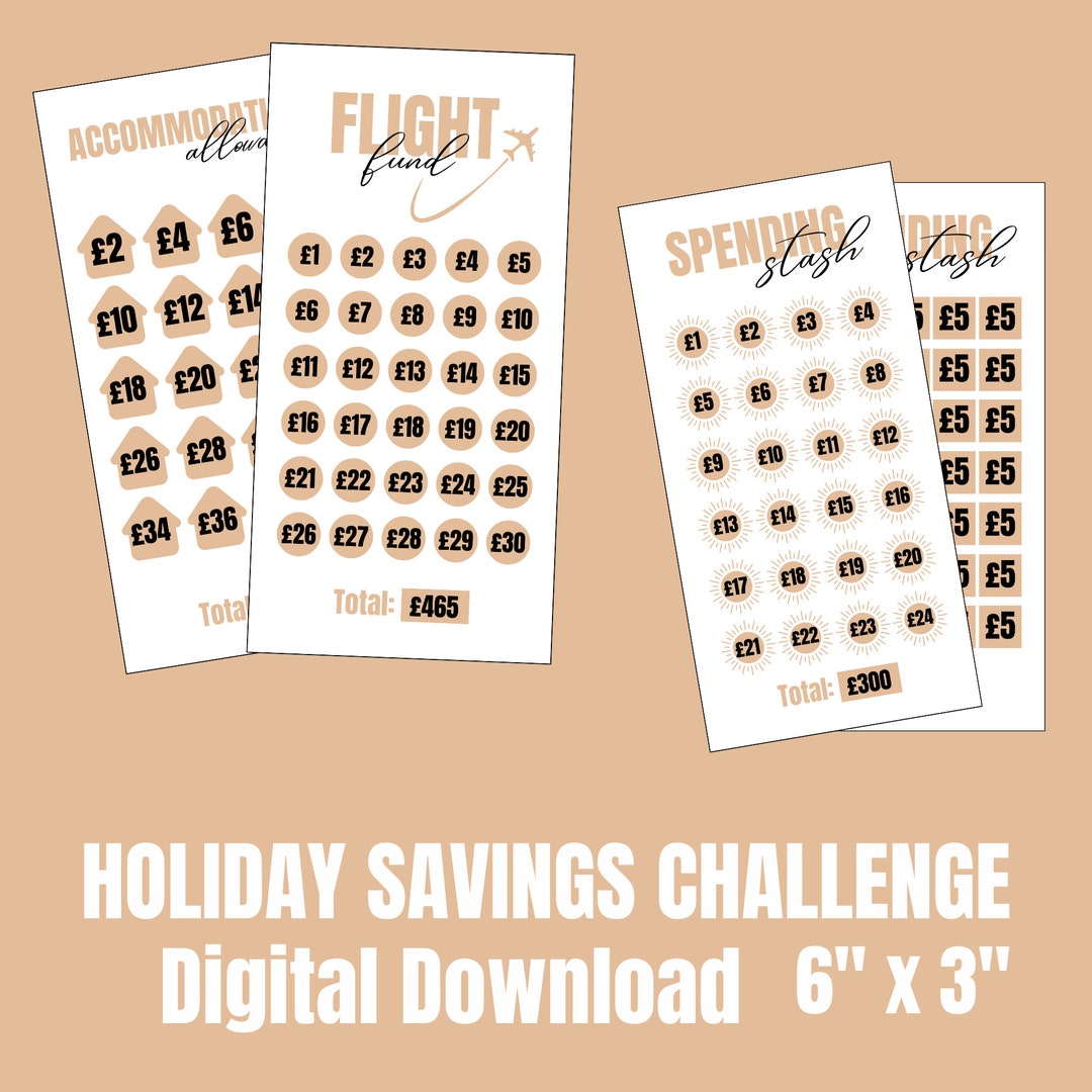 Printable Savings Challenge Bundle, Cash Envelope Inserts, Saving ...