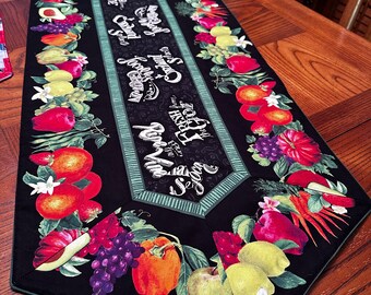 Quilted Table Runner: Fruits and Veggies - Etsy