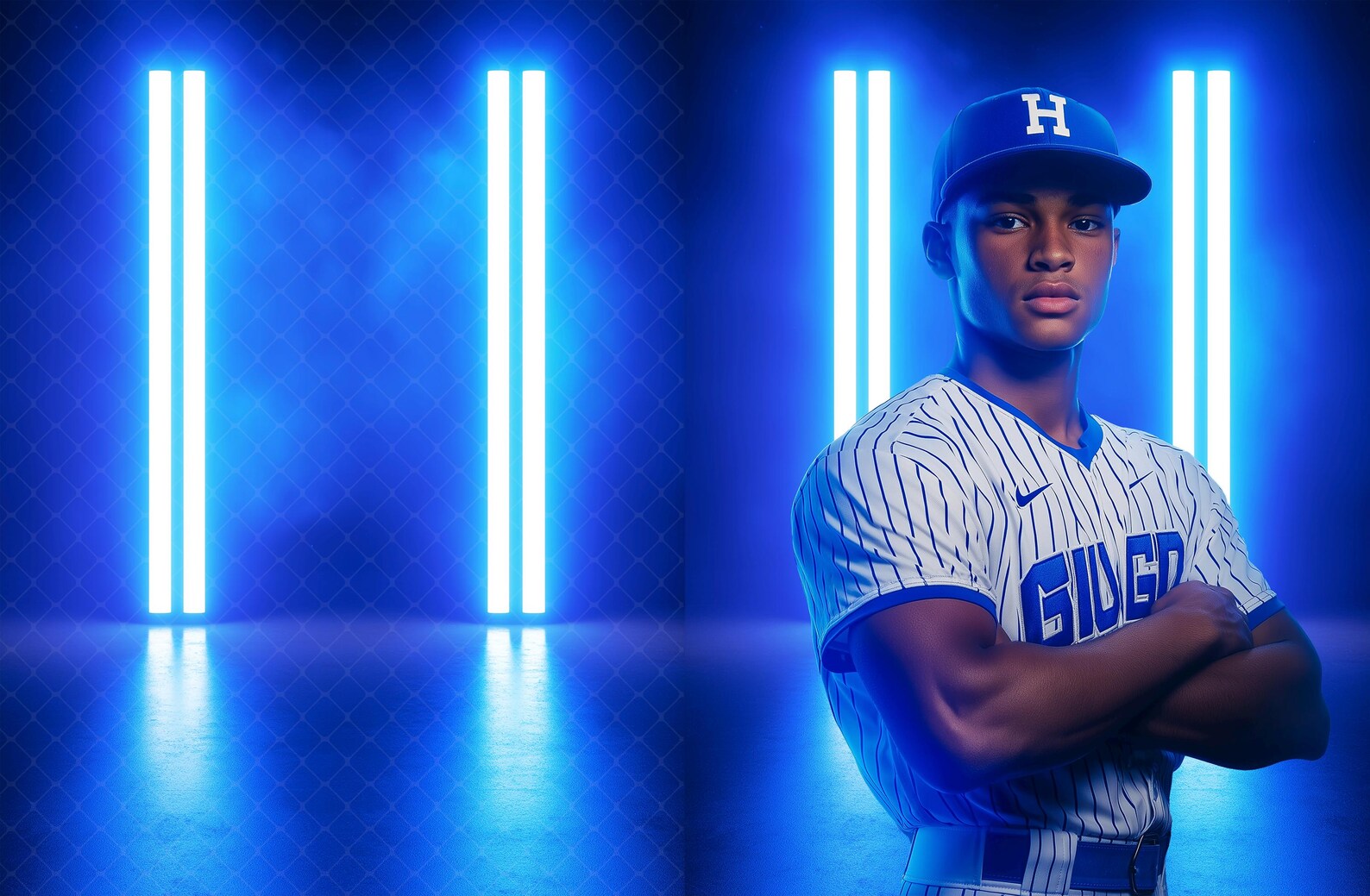 208 ATHLET GLOW Background Sports Neon Light Backdrops Digital Stadium ...