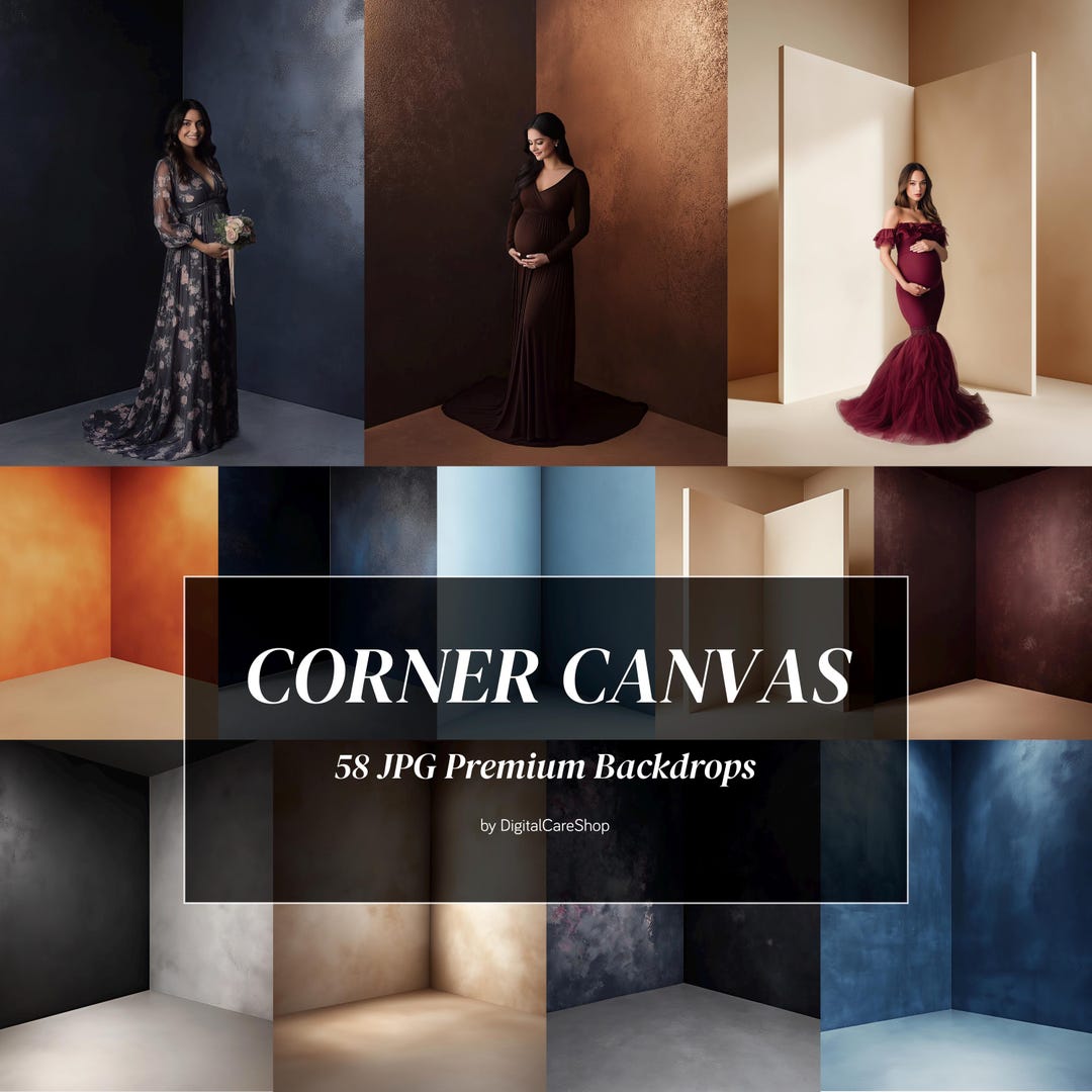 58 CORNER CANVAS Wall Backdrops V-flat Backgrounds Maternity Backdrop ...