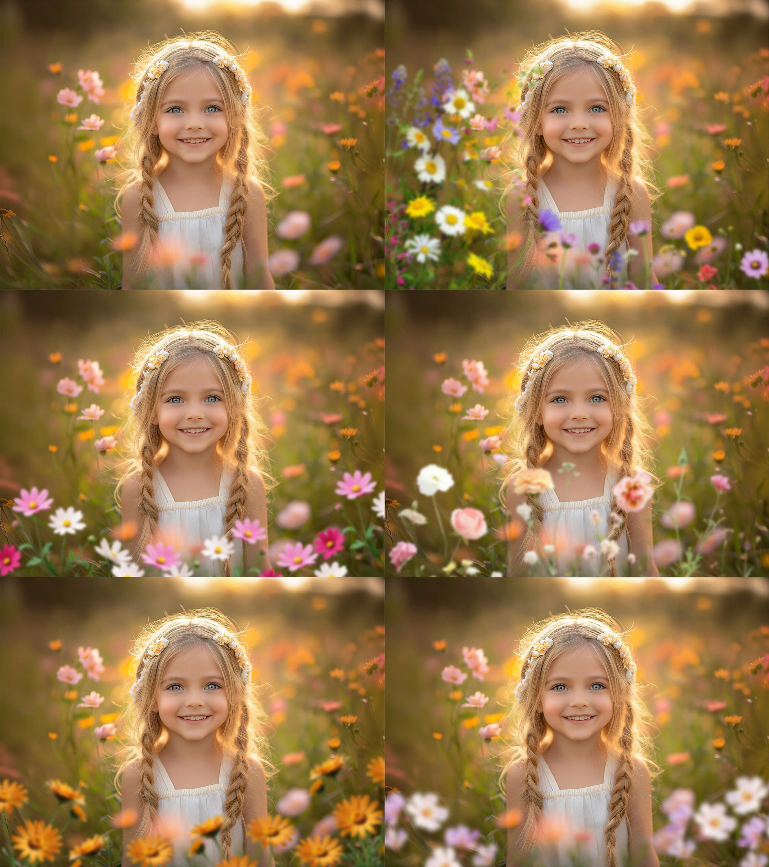 50 MULTICOLOR FLOWERS Overlays, Wildflowers Overlays, Flower Meadow ...