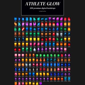 208 ATHLET GLOW Background Sports Neon Light Backdrops Digital Stadium ...