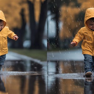 100 REALISTIC RAIN Digital Overlays Falling Rain Textures for Photoshop ...