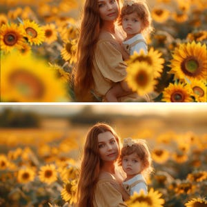 50 Sunflower Overlays Summer Backdrops Sunflowers Field Digital Backdrop Sunflower Photoshop ...