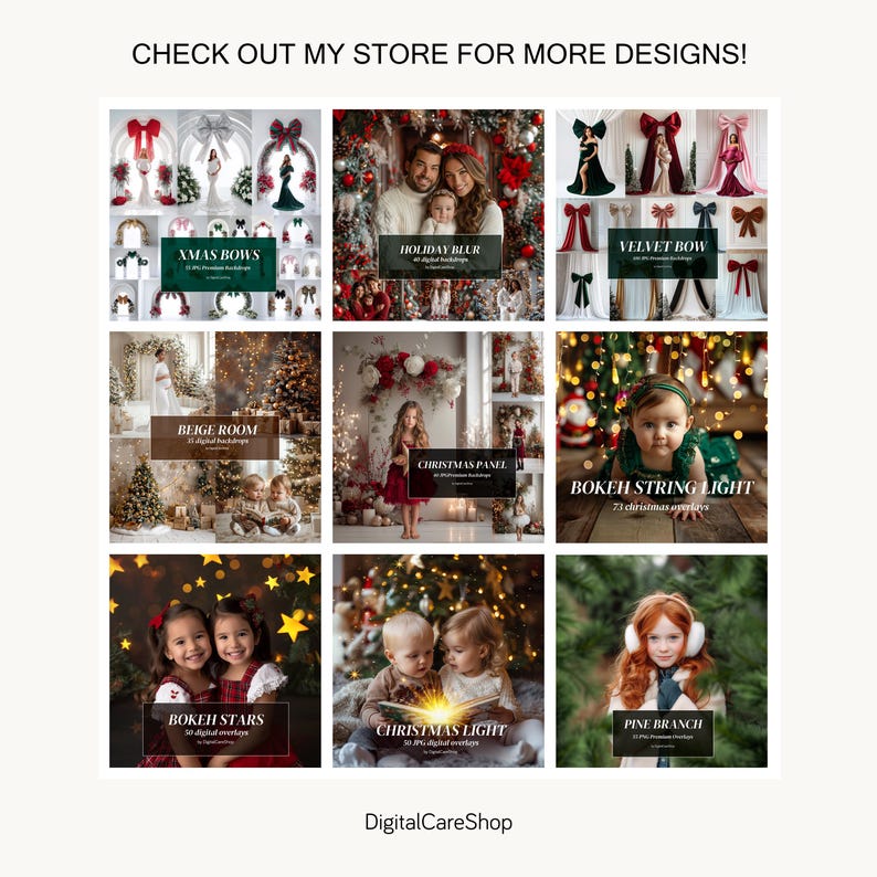 55 PINE BRANCH Overlays Christmas Tree Overlay Winter Pine Backdrops ...