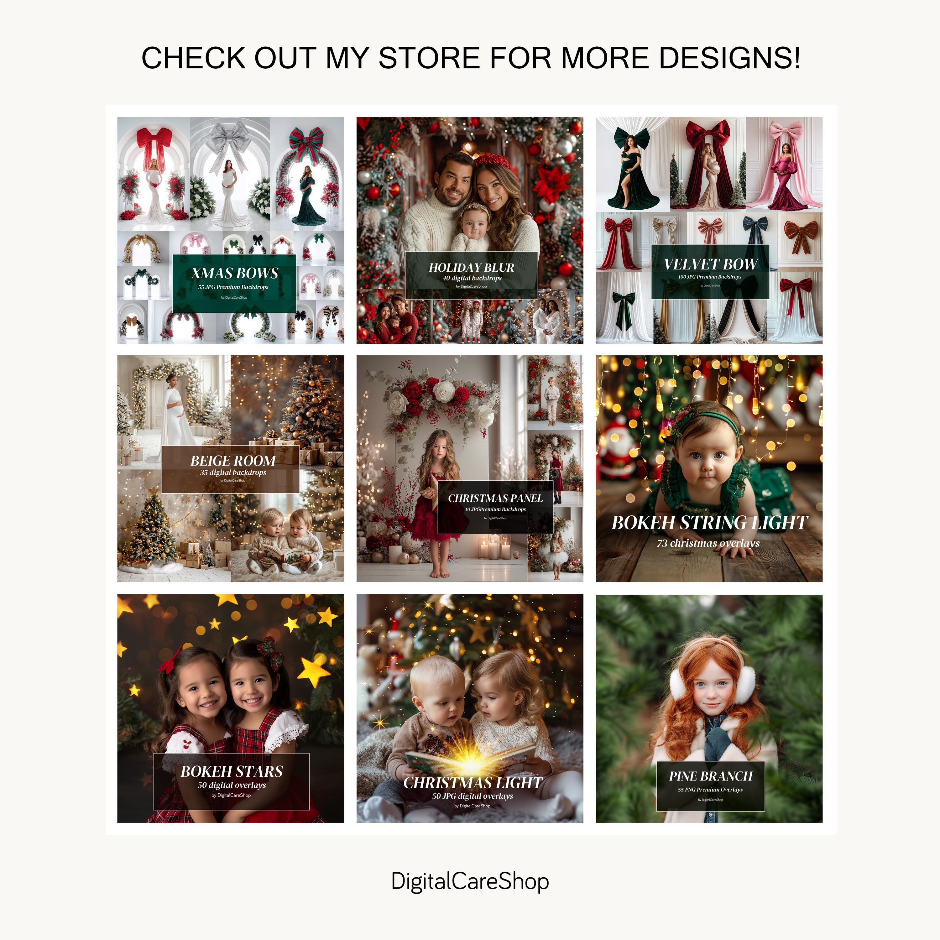 55 PINE BRANCH Overlays Christmas Tree Overlay Winter Pine Backdrops ...
