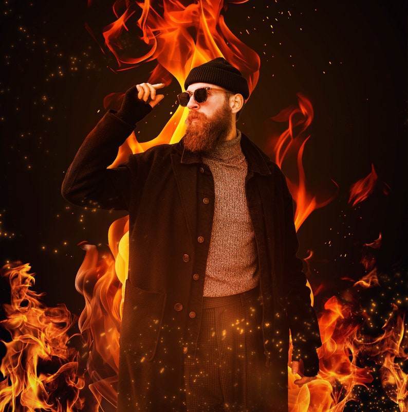 70 Fire Overlays for Photoshop Fire Effect Flame Overlays Realistic ...