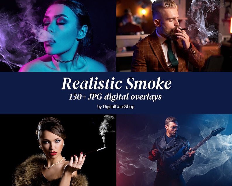 135 Realistic Smoke Overlays: Photoshop Fog, Mist, Steam Effects (JPG ...