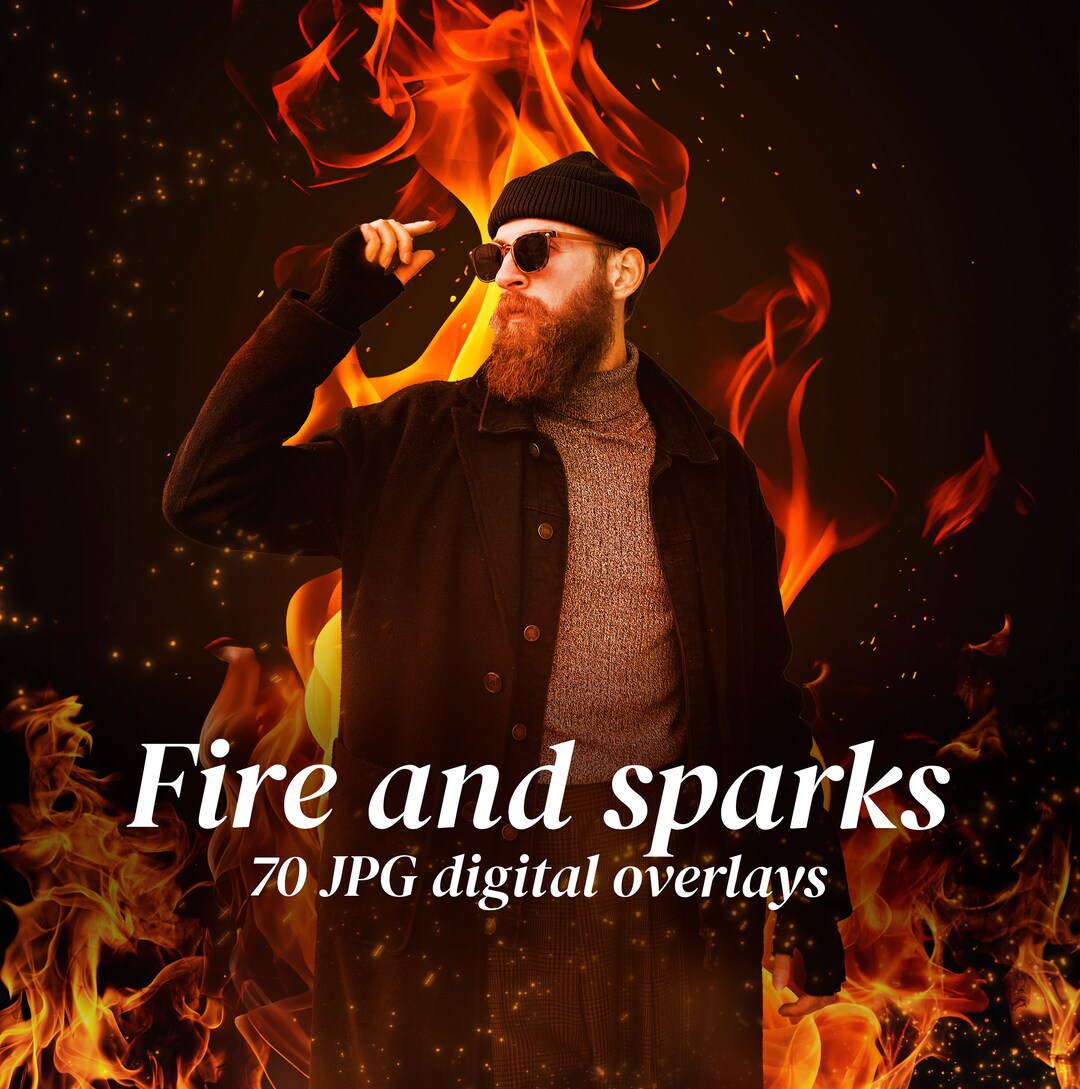 70 Fire Overlays for Photoshop Fire Effect Flame Overlays Realistic ...