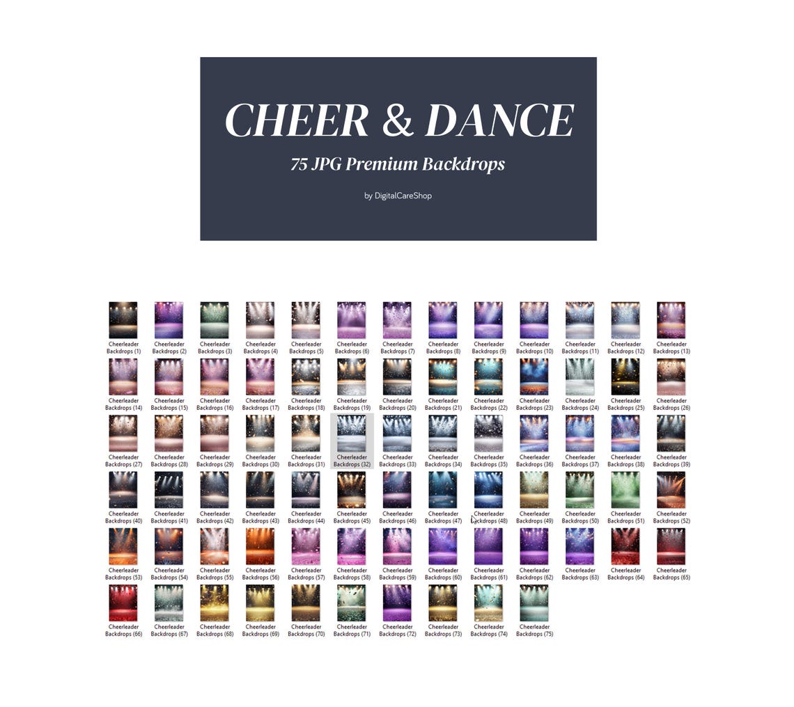 Cheer & Dance Digital Backdrops: Glitter Photography Backgrounds ...