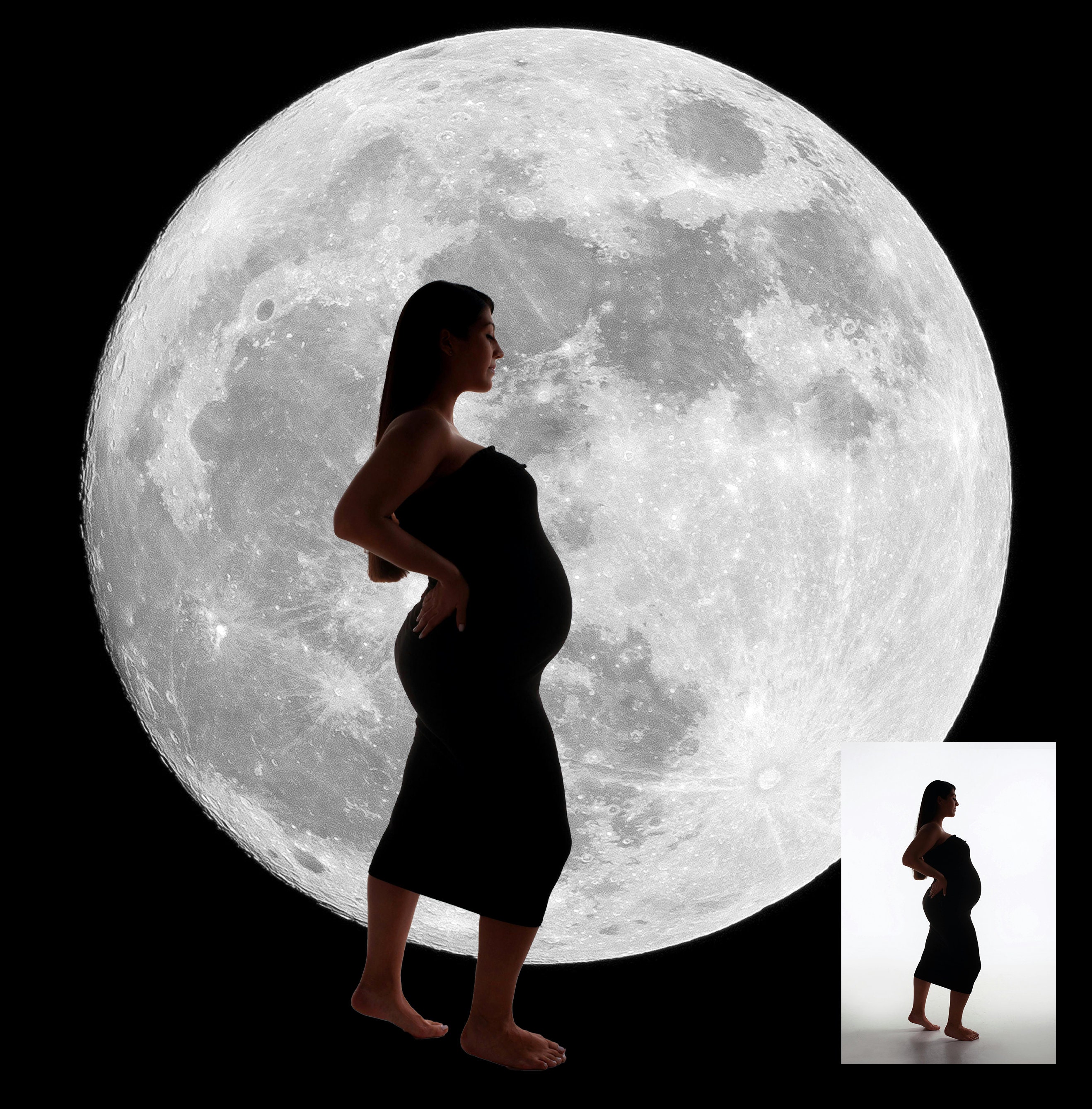 5 JPG Moon Backdrop Set Digital Backdrops Maternity Backgrounds for ...