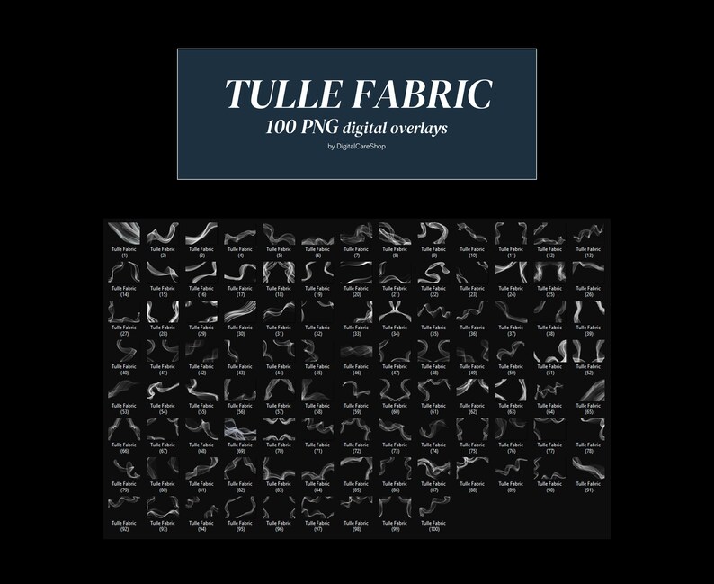 100 Fabric Tulle Overlays Flying Tulle Translucent Veil Overlays ...