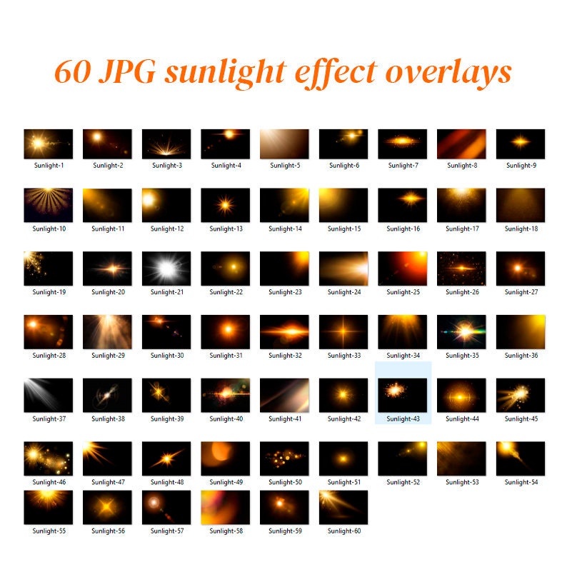 60 JPG Realistic Sunlight Natural Sunlight Overlay Photoshop Rainbow ...