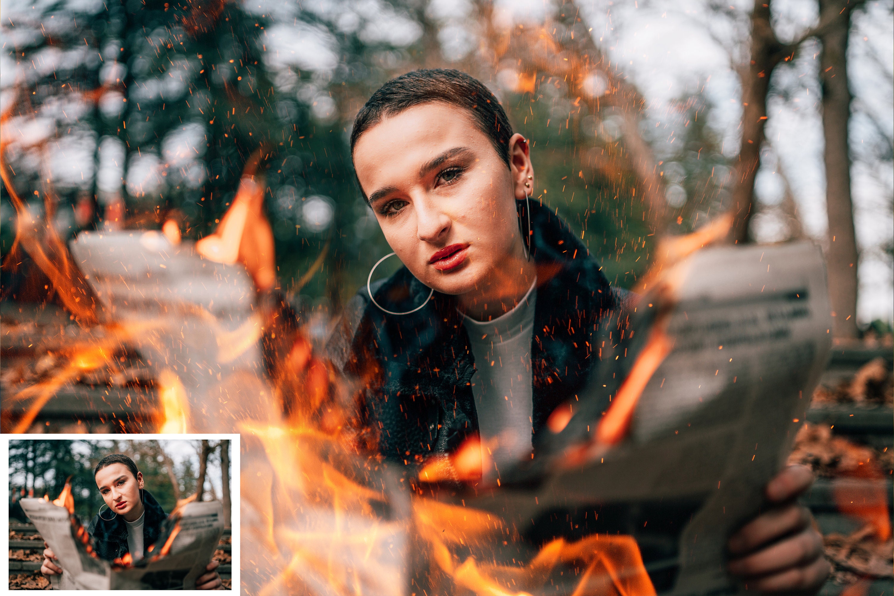 70 Fire Overlays for Photoshop Fire Effect Flame Overlays Realistic ...