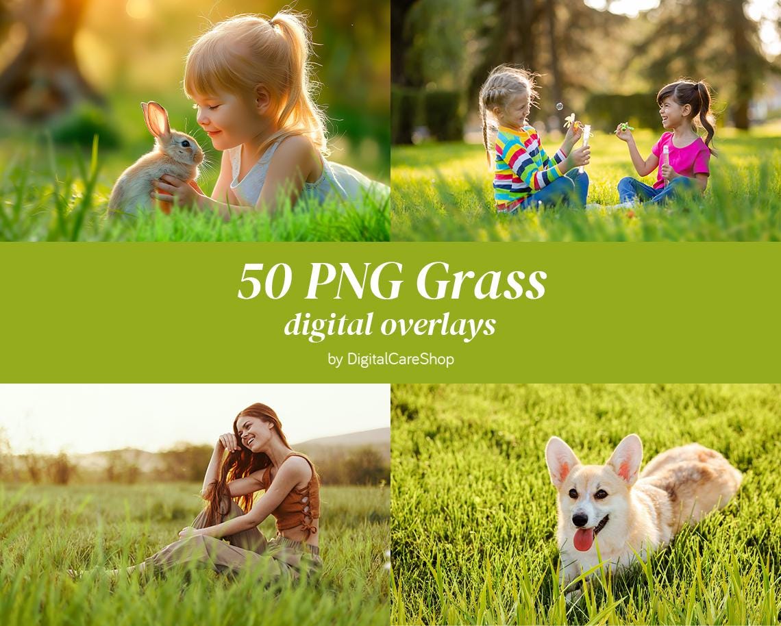 50 PNG Grass Overlays Spring Tufts of Grass Botanical Green Grass ...