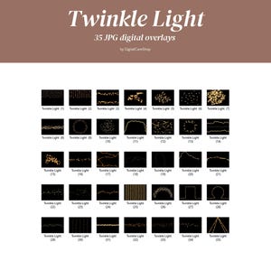 35 Twinkle Light Cake Smash Light Overlays Fairy Light Overlay for ...