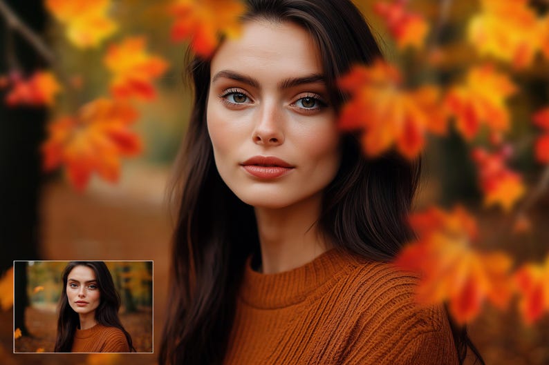 50 AUTUMN BRANCH Leaves Overlays Fall Digital Backdrops Autunumn Leaf ...