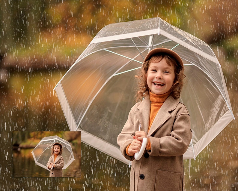 60 Realistic Rain Oveylays for Photo Editing Realistic Raindrops ...