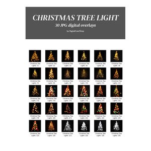 30 Christmas Tree Light Overlays Twinkle Light Cake Smash Light Overlay ...
