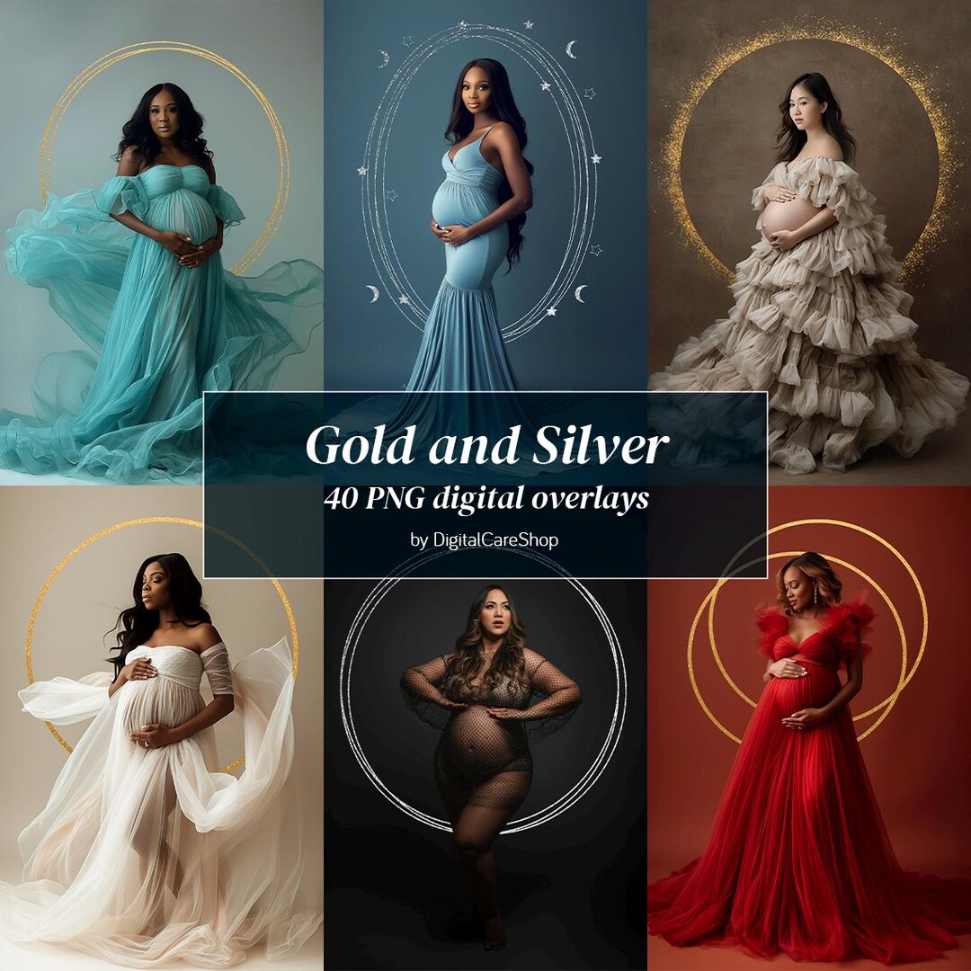 40 Gold and Silver Ring Overlays for Photoshop Maternity Rings ...