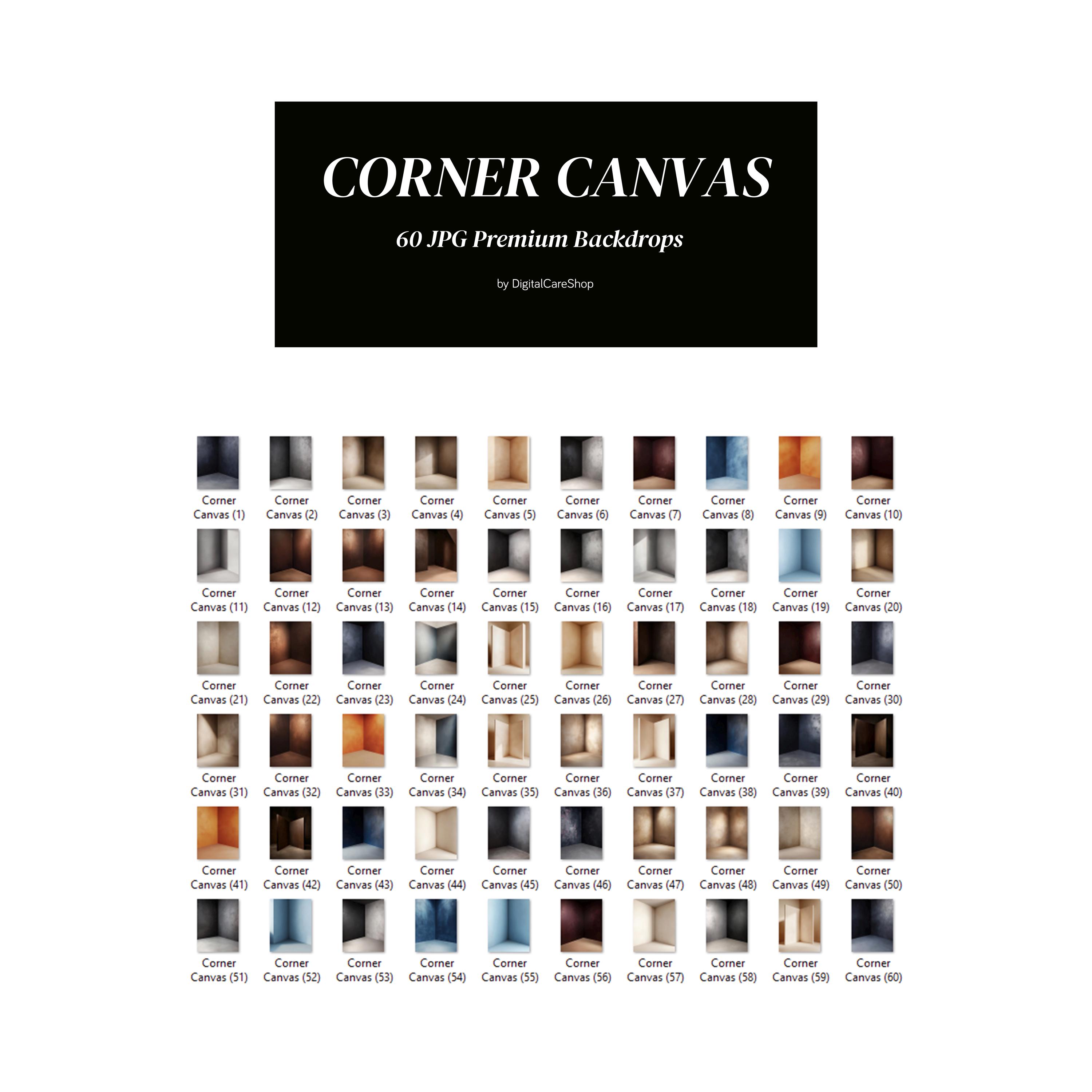 60 Corner Canvas Wall Digtial Backdrops, V-flat Maternity Backgrounds ...