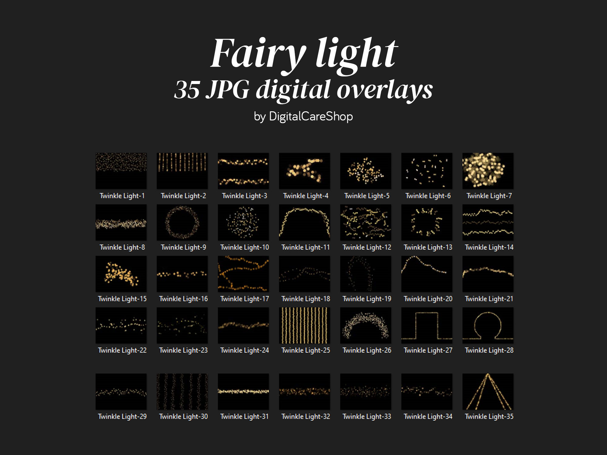 35 Twinkle Light Cake Smash Light Overlays Fairy Light Overlay for ...