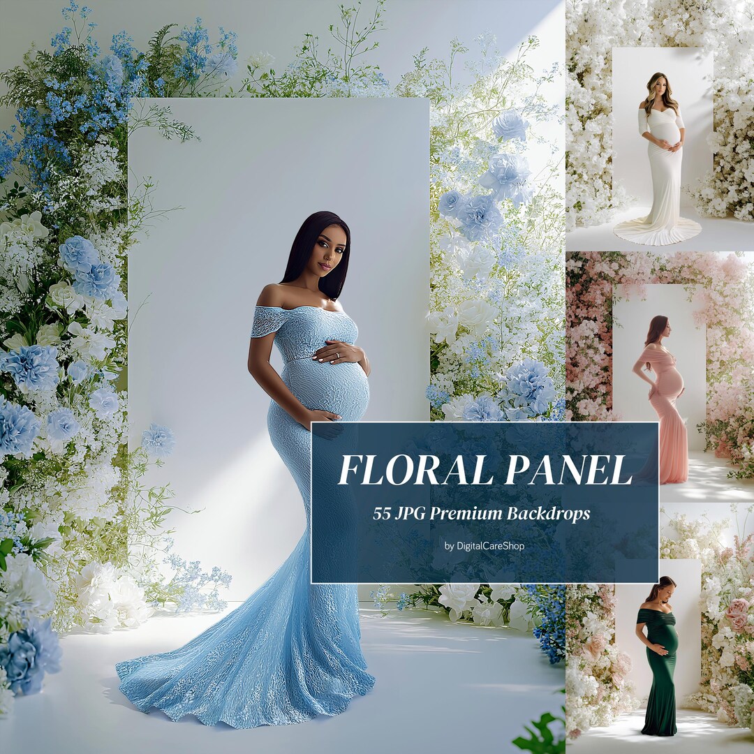 Floral Panel Digital Backdrops: Spring Maternity Photography (JPG) - Etsy