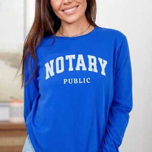 Notary Public Long Sleeve Shirt, Women's Loan Signing Agent Tee, Gift ...
