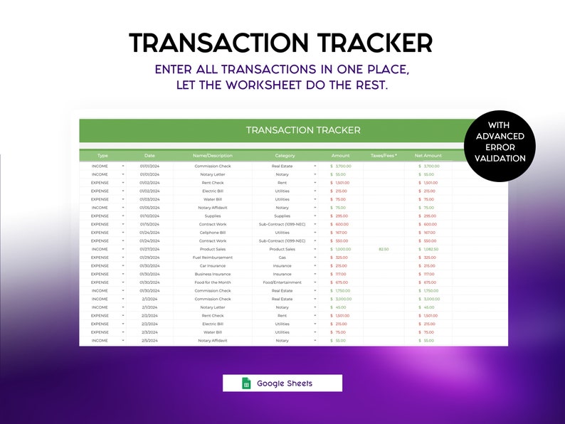Ultimate Bookkeeping and Expense Tracker for Business or Individual - Etsy