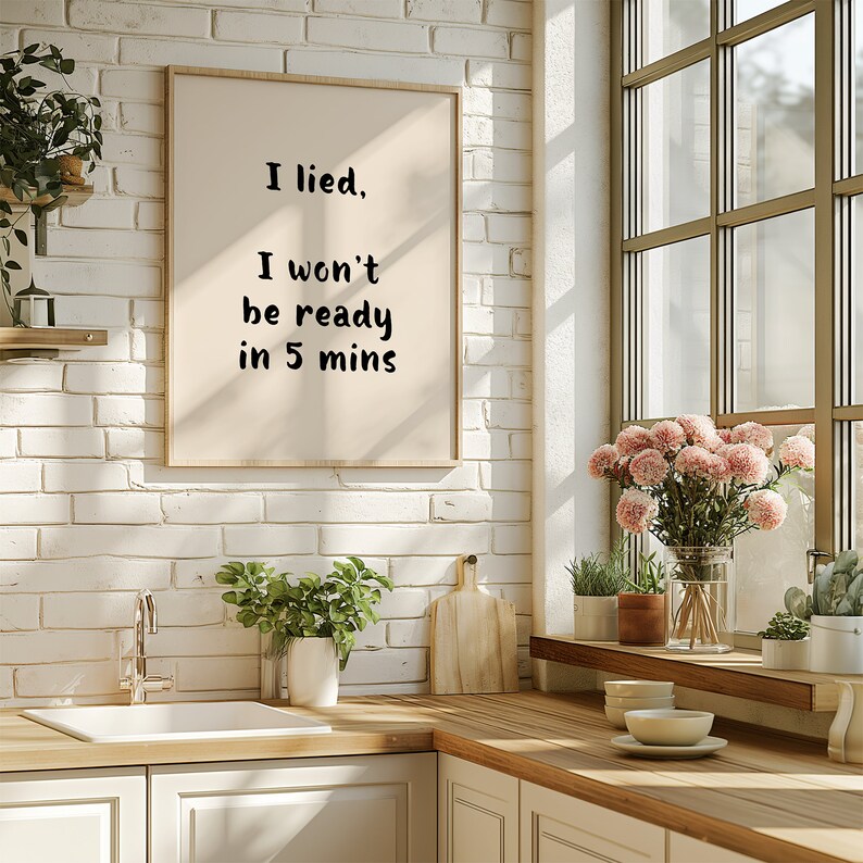 Funny Quote Print Typography Poster Quirky Wall Art Slogan Digital ...