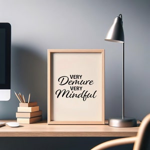 Very Demure Very Mindful Poster Tiktok Trend Wall Art Funny Quote Print ...