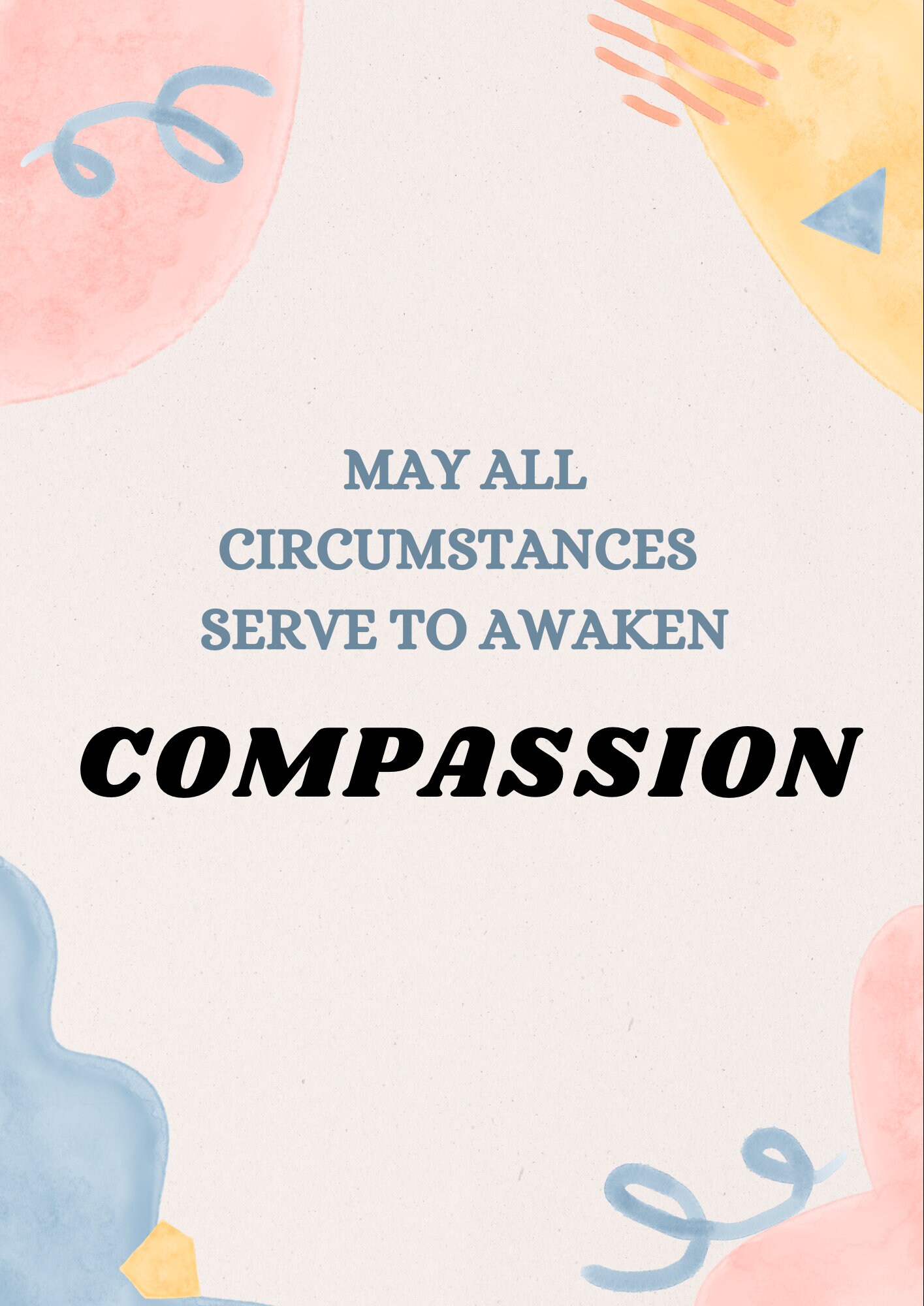COMPASSION POSTER Compassion Wall Print Compassion Wall Art - Etsy