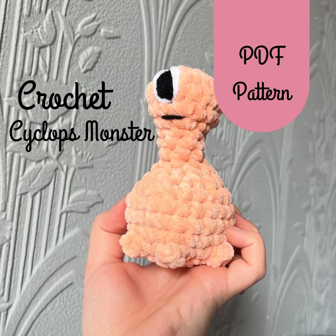 Cyclops Monster Crochet Pattern No Sew Beginner Friendly Download PDF Pattern Crochet Amigurumi ...
