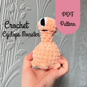 Cyclops Monster Crochet Pattern No Sew Beginner Friendly Download PDF ...